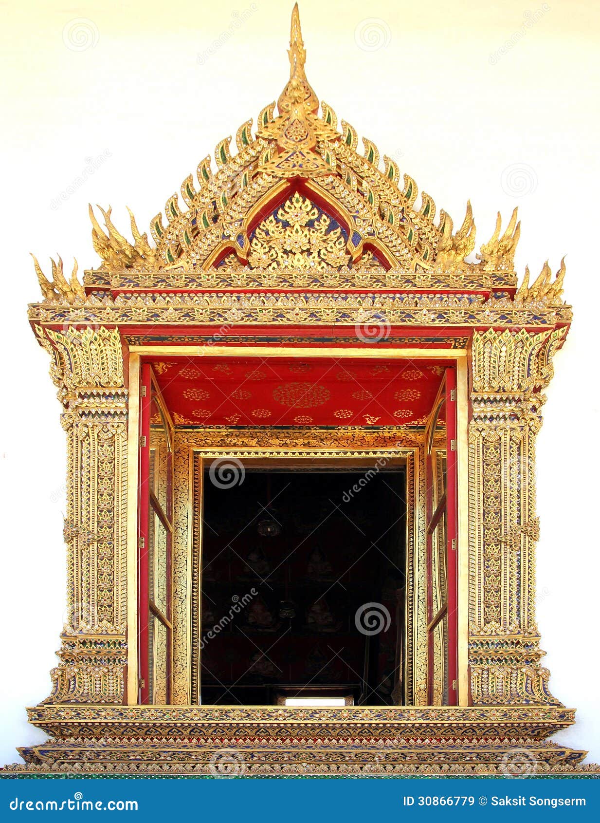 Art of window thai temple stock image. Image of classic - 30866779