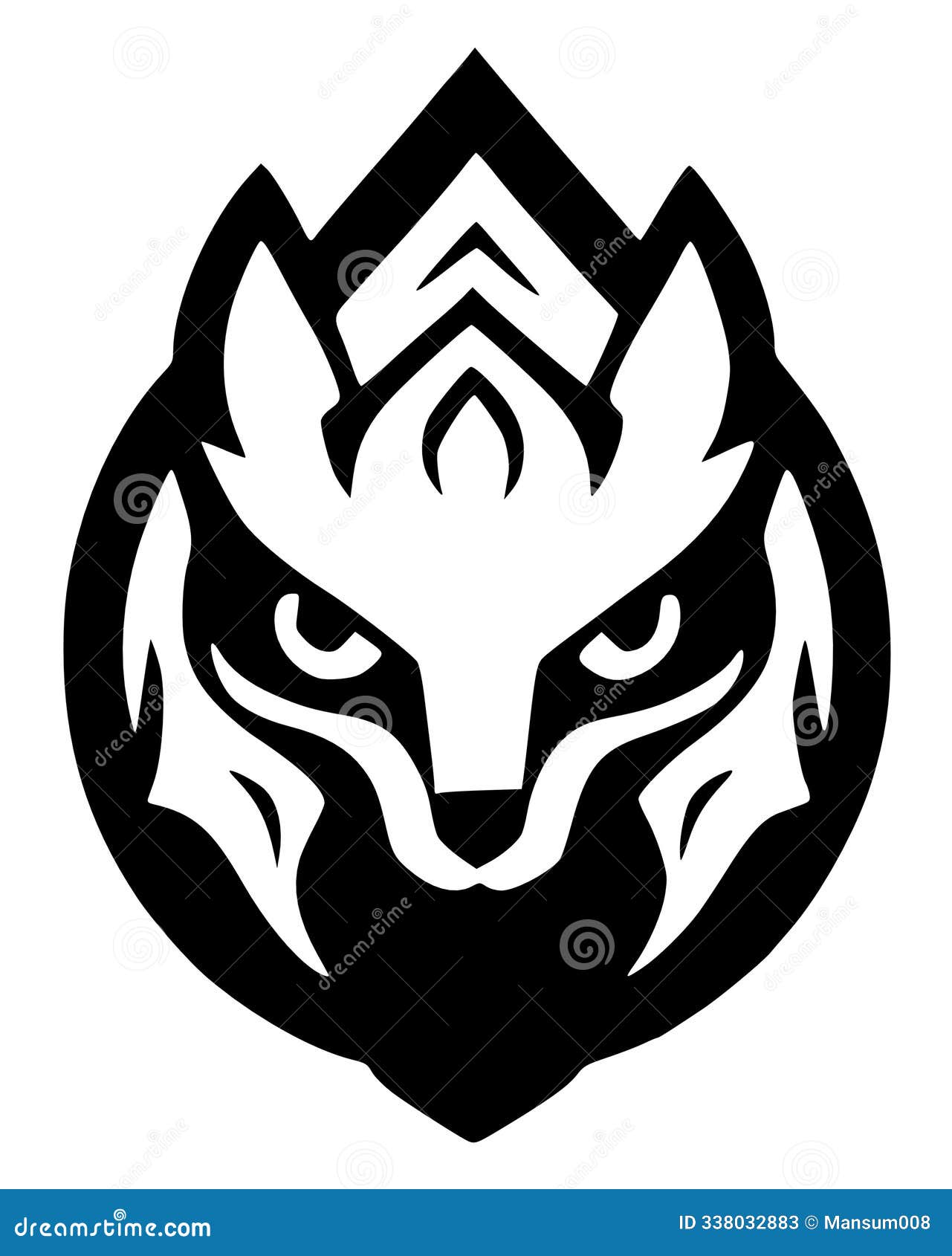 Wolf Head Icon, Simple Style Stock Illustration - Illustration of ...
