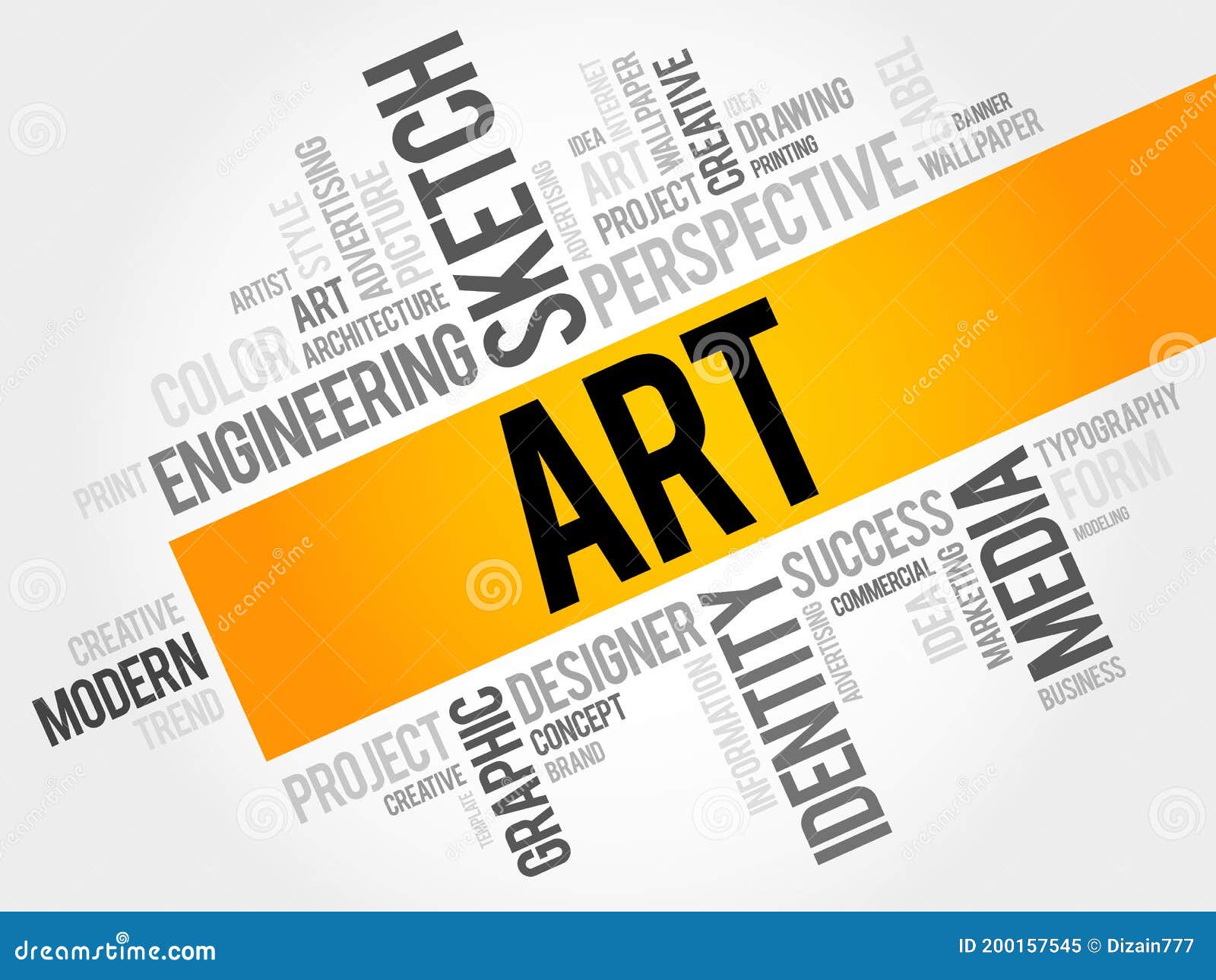 ART word cloud stock illustration. Illustration of background - 200157545
