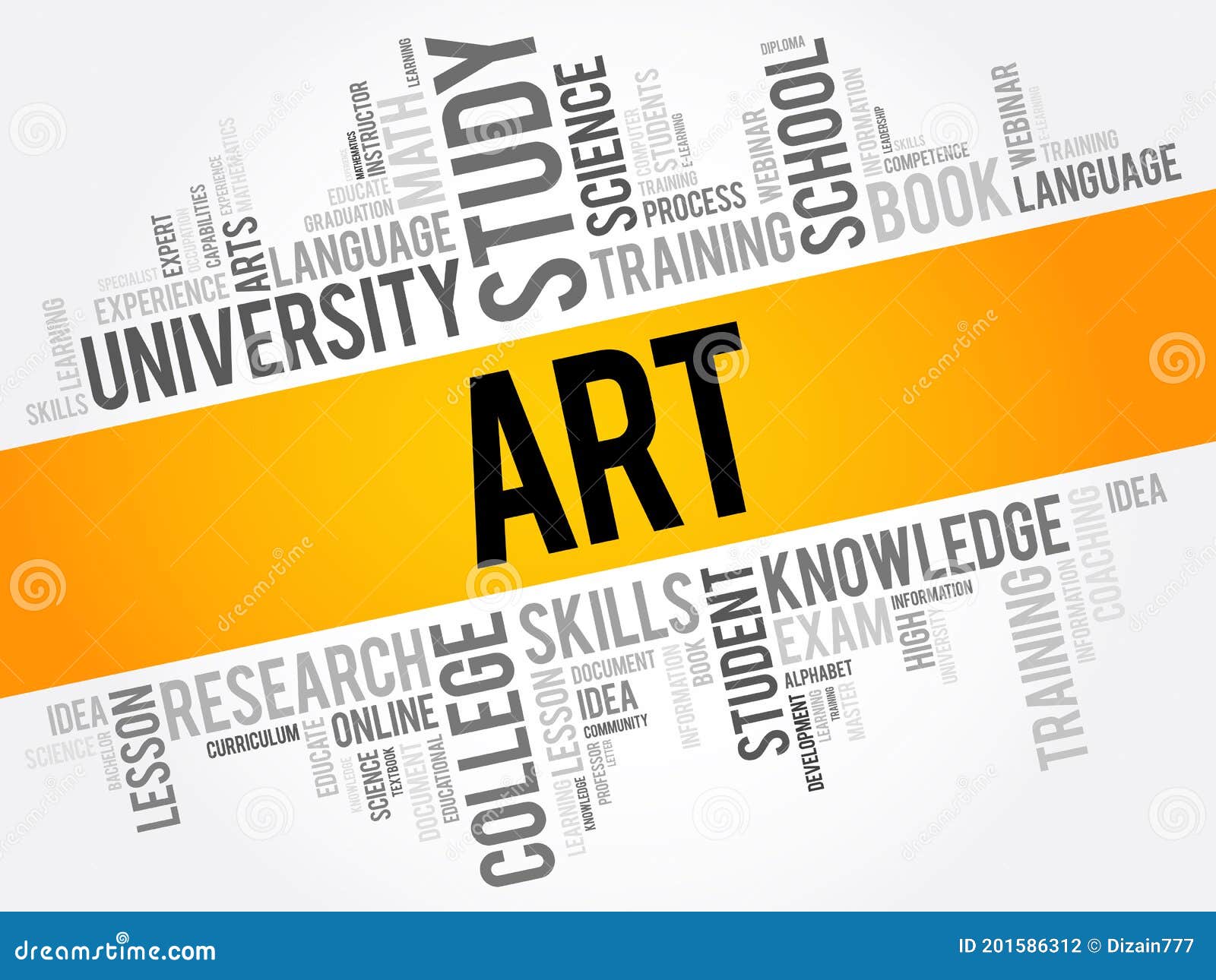 ART word cloud collage stock illustration. Illustration of collage ...