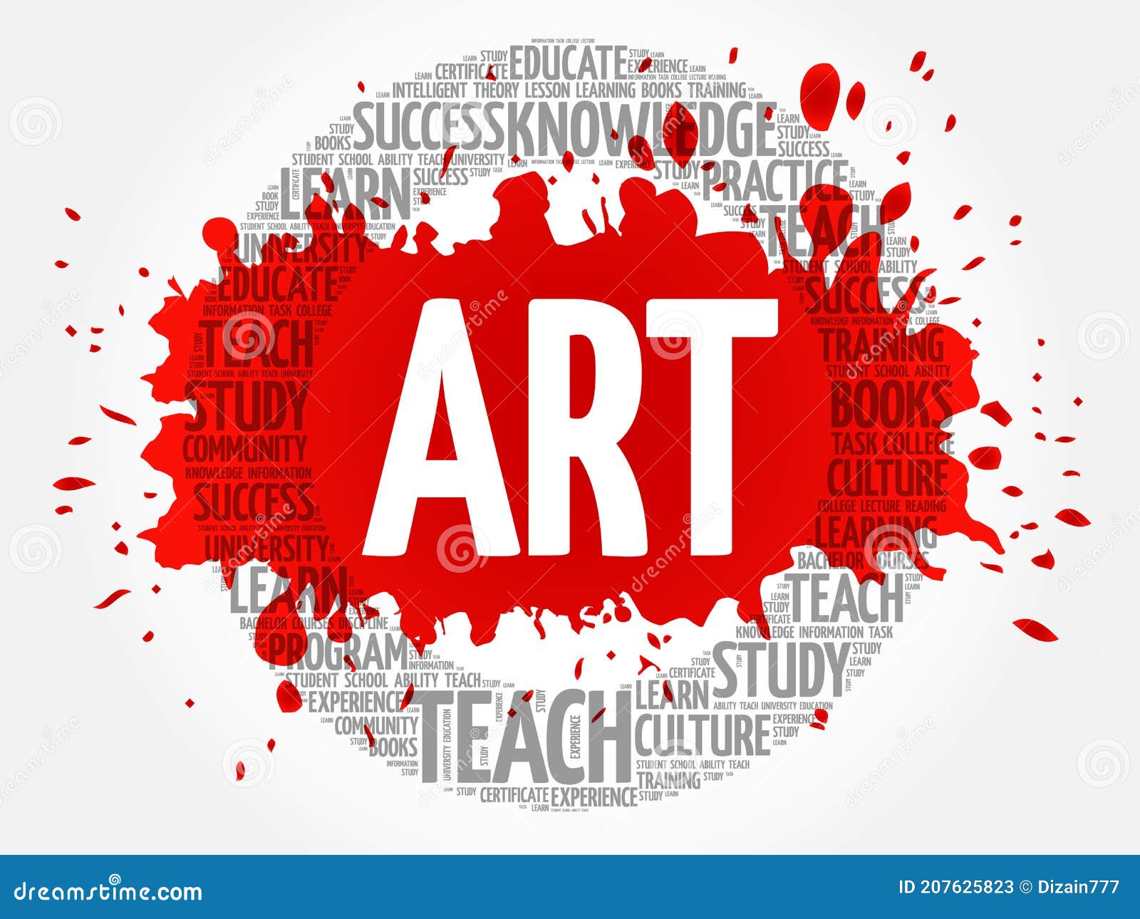 ART word cloud concept stock illustration. Illustration of creative ...