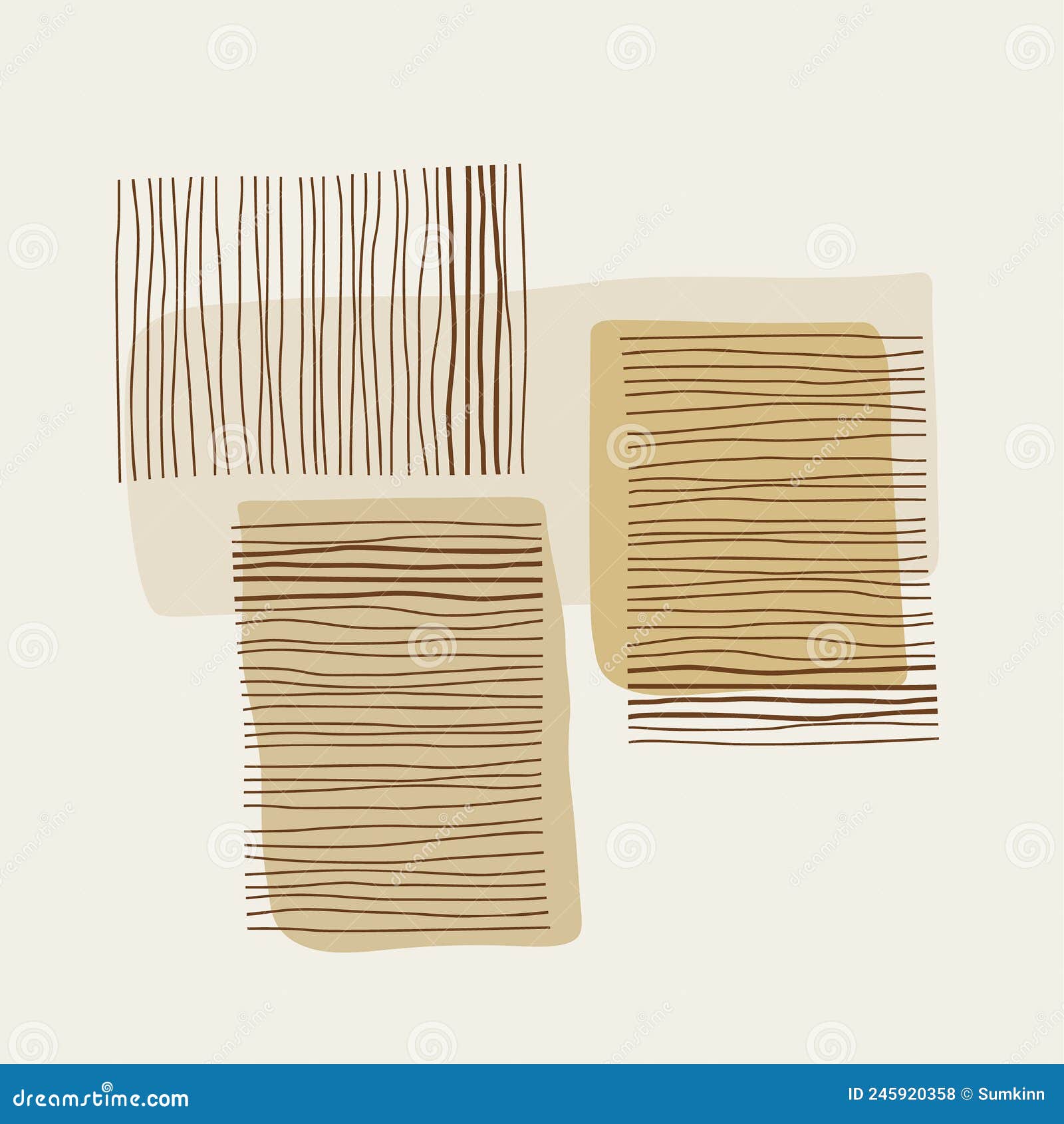 Art Work with Rectangular Shapes Stock Vector - Illustration of brown ...