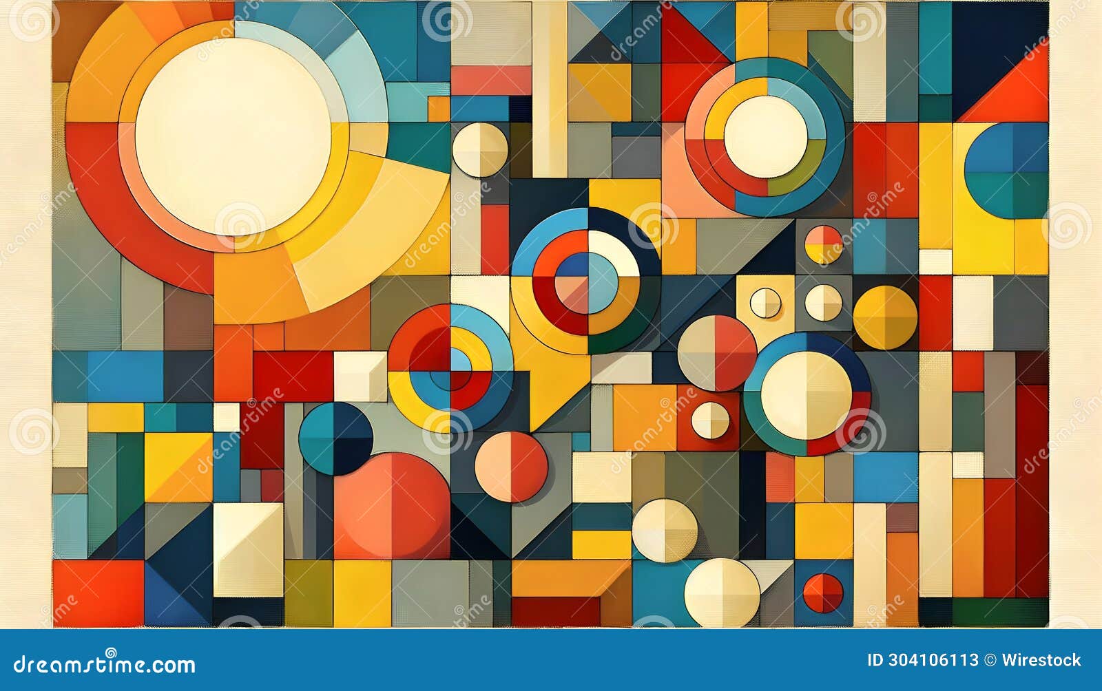 An Art Work is Shown with Many Different Shapes and Colors Stock ...