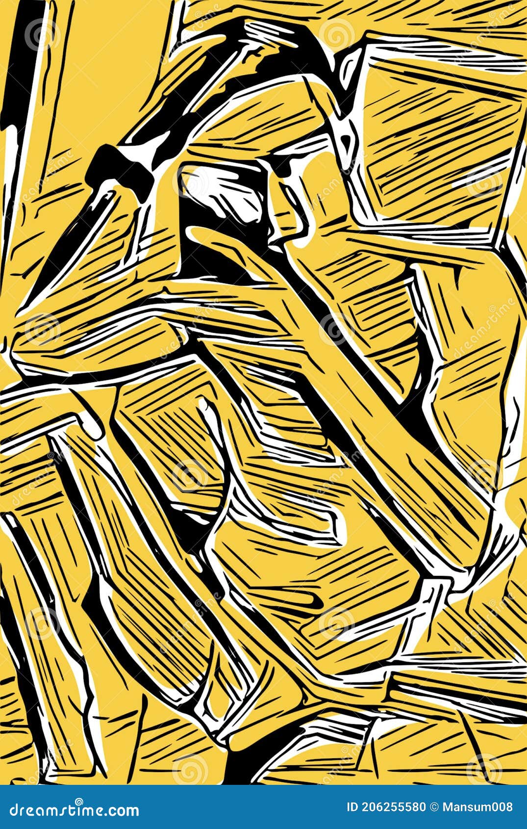 Yellow and Black Color of Abstract Background Stock Illustration ...