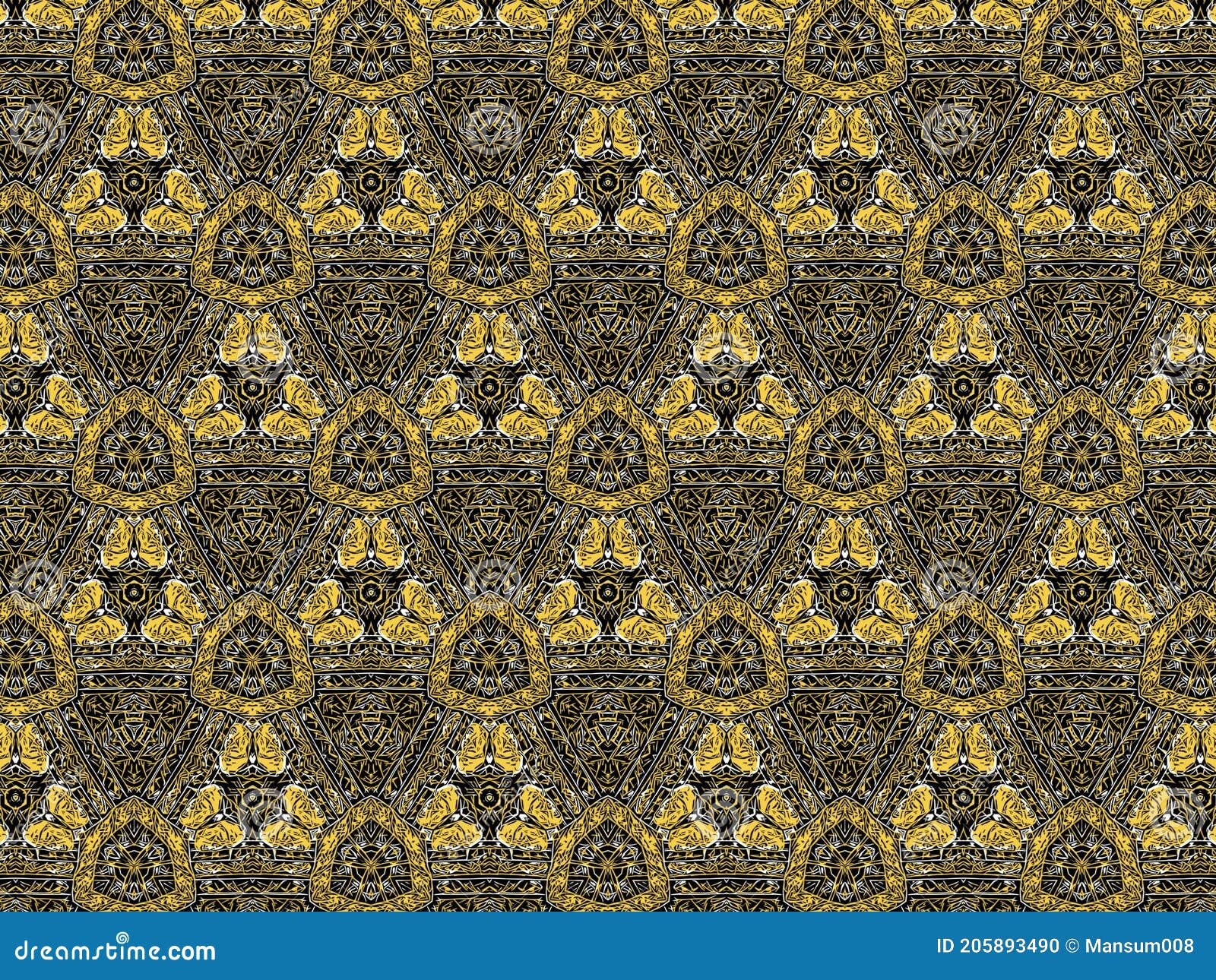 Yellow Color Pattern Background Stock Illustration - Illustration of ...