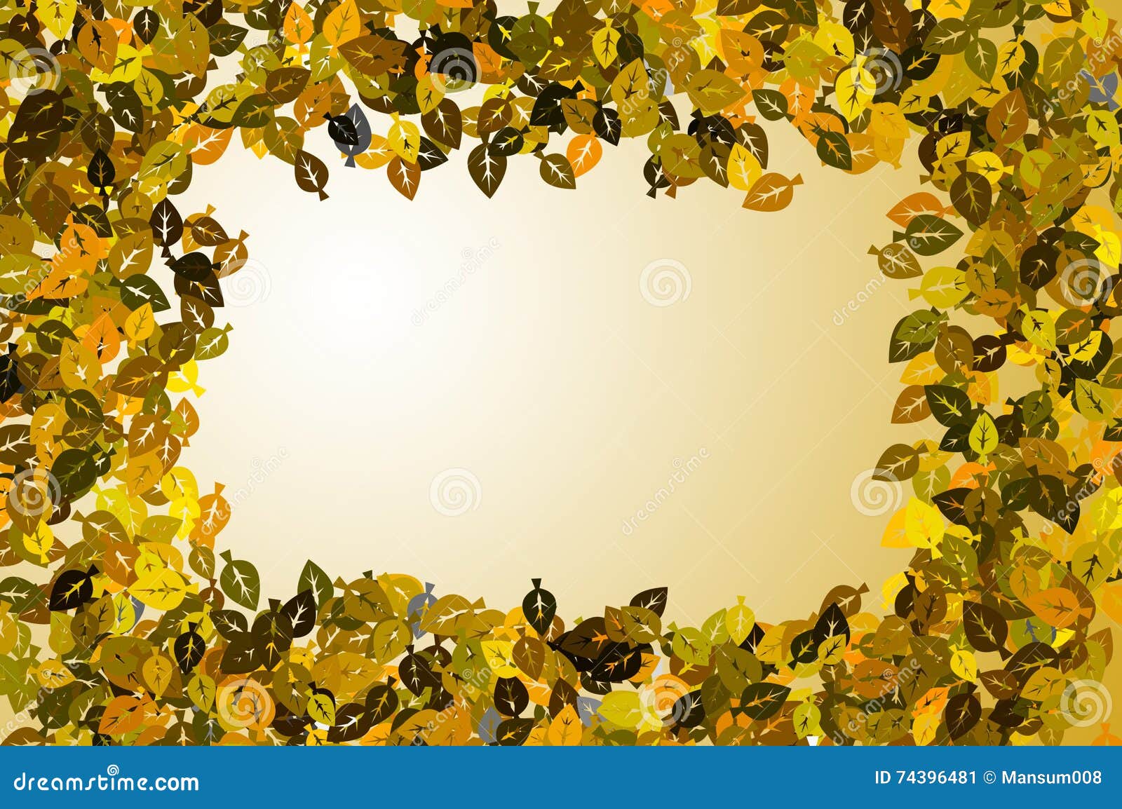 Art Yellow Leaves Pattern Background Stock Illustration - Illustration ...