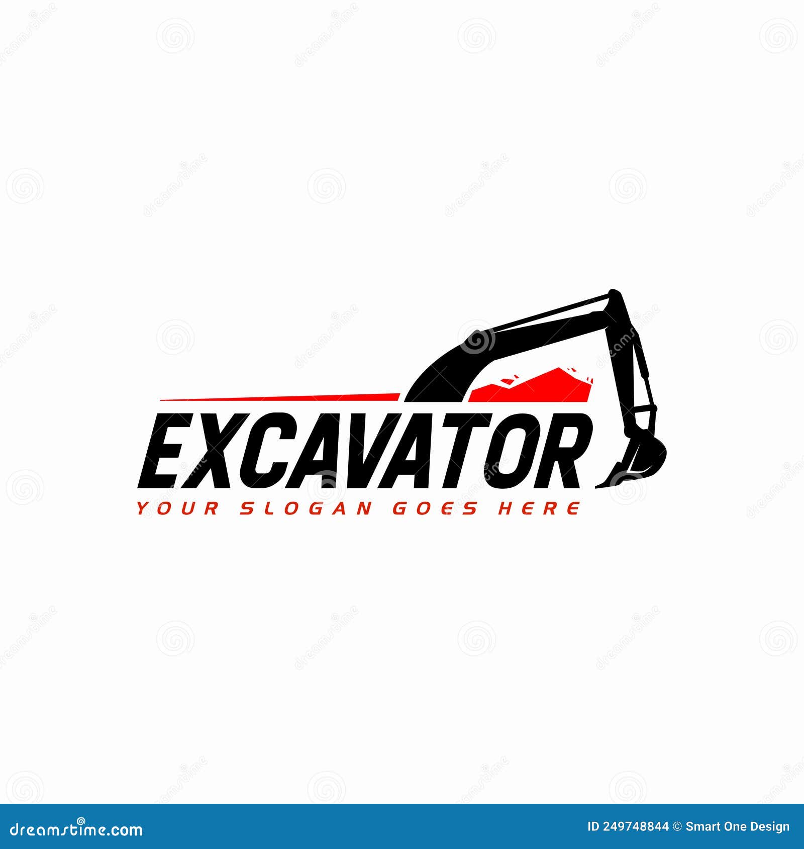 Excavator and Backhoe Logo Vector Template Stock Vector - Illustration ...