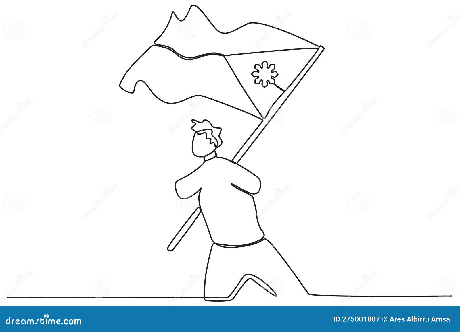 A Man Holding a Large Philippine Flag Stock Vector - Illustration of ...