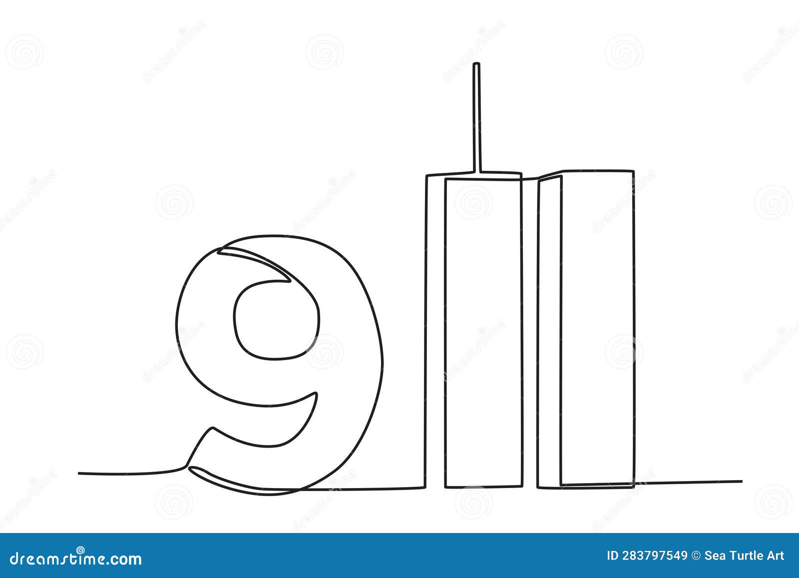 Commemoration of 911 Events in America Stock Vector - Illustration of ...
