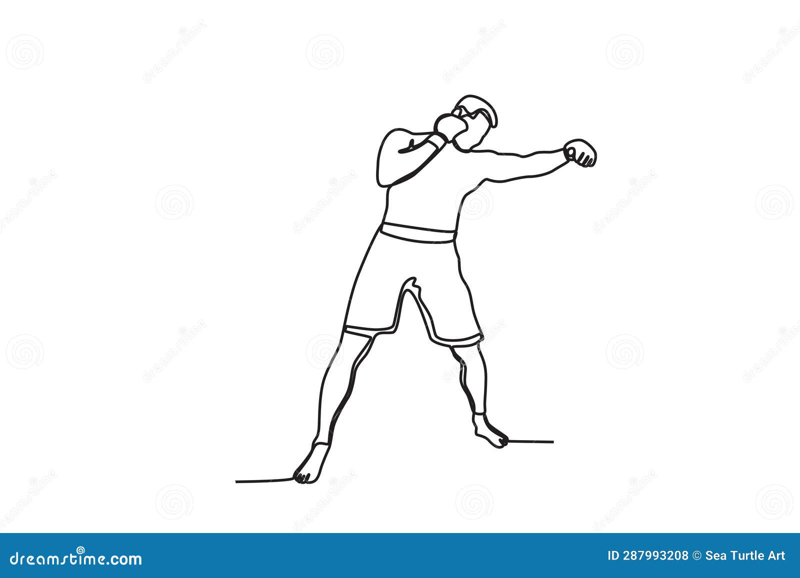 A Boxer Points One of His Fists at an Opponent Stock Vector ...