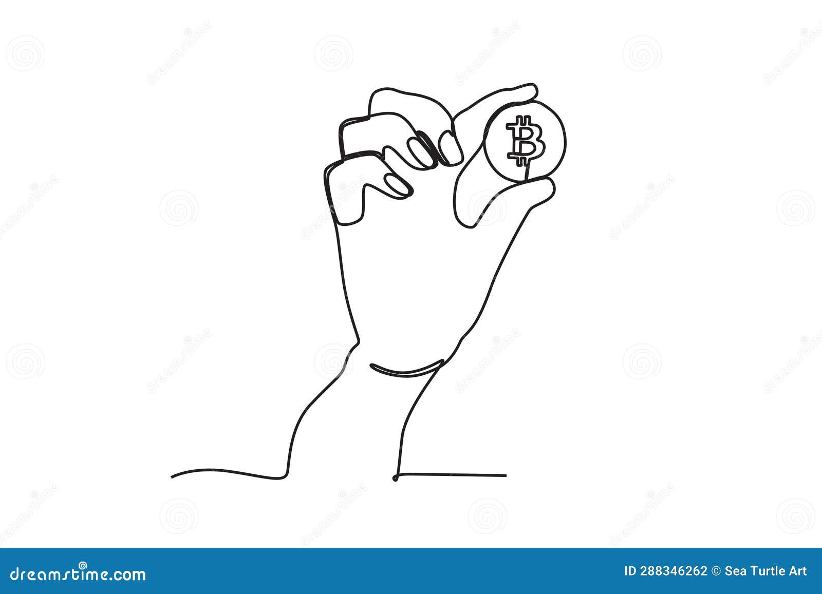 A Bitcoin cryptocurrency stock vector. Illustration of financial ...