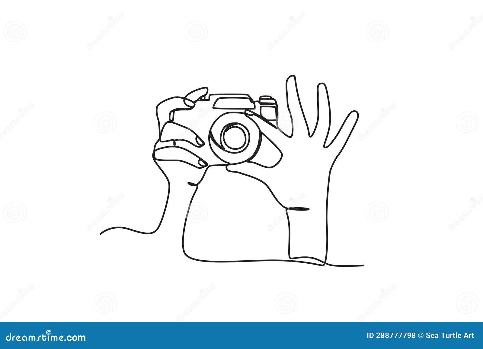 Hand-set camera focus stock vector. Illustration of media - 288777798