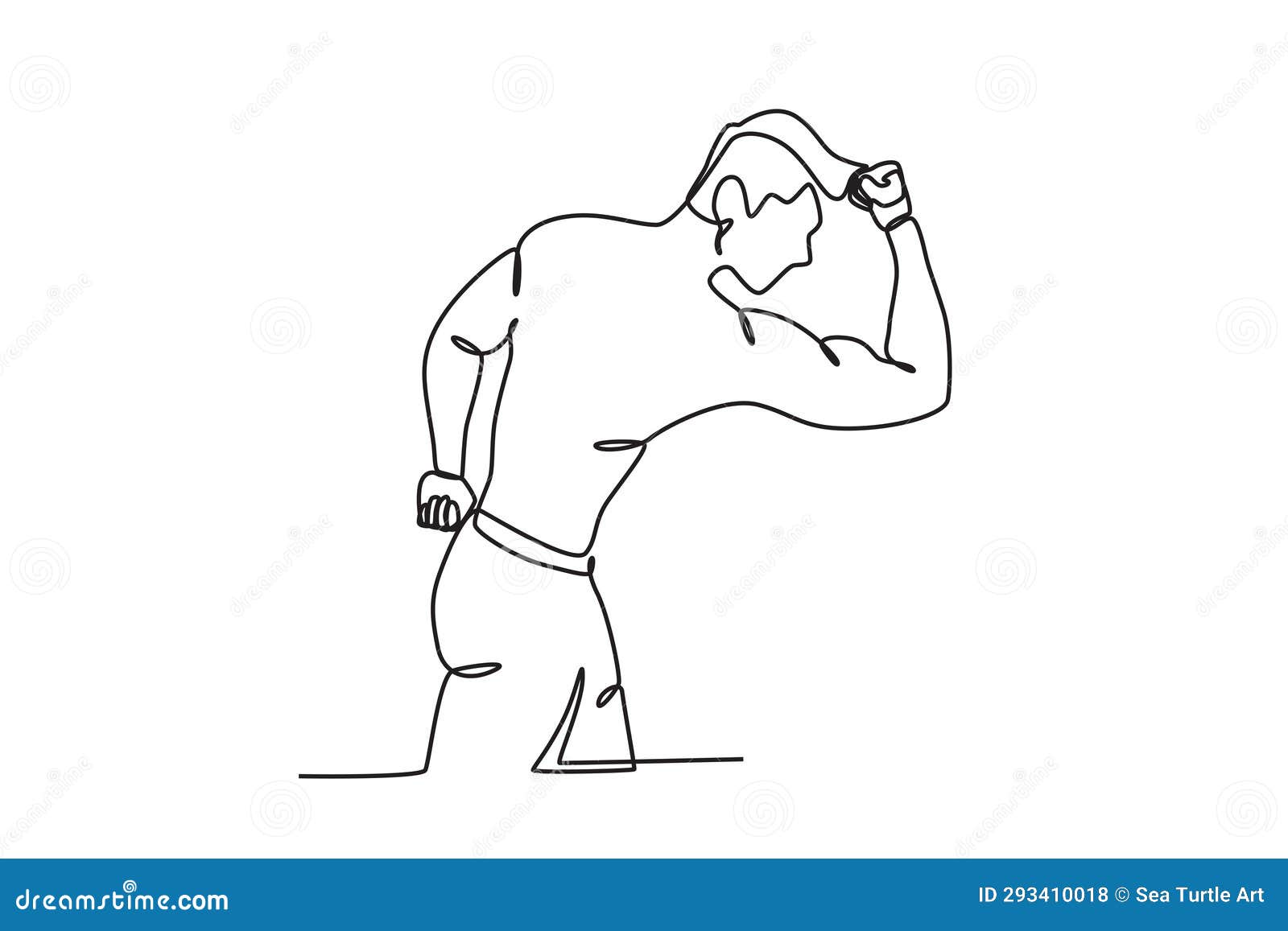 A man showing his strength stock vector. Illustration of weightlifting ...