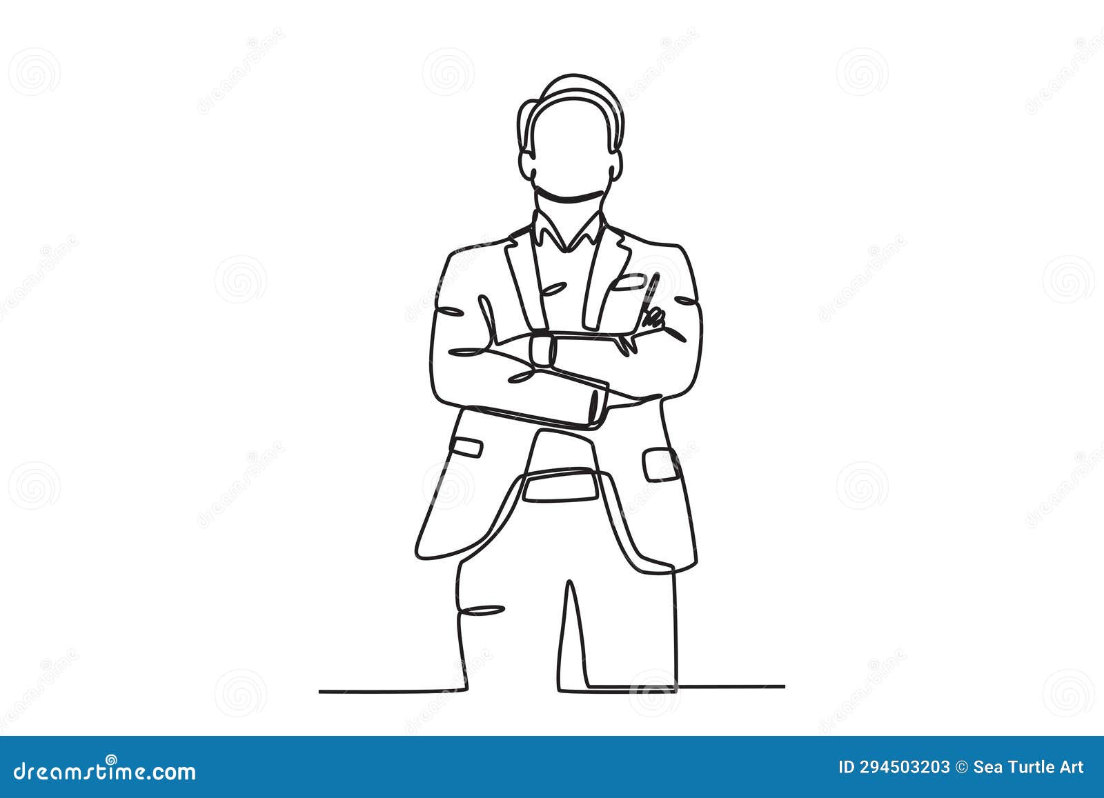 A CEO stood gallantly stock vector. Illustration of satisfied - 294503203