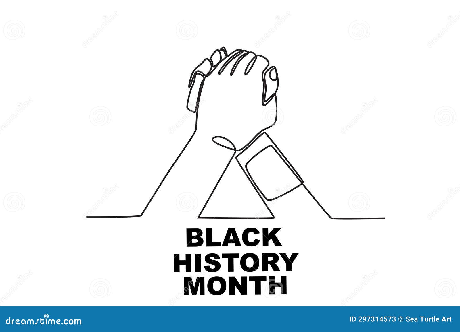 A Hand Symbol of Support for Black People Stock Vector - Illustration ...