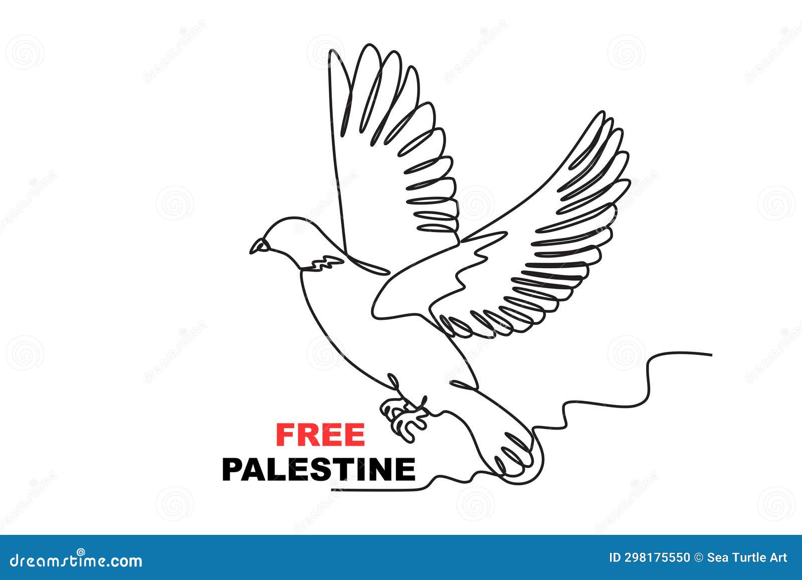 A Bird Symbol of Palestinian Freedom Stock Vector - Illustration of ...
