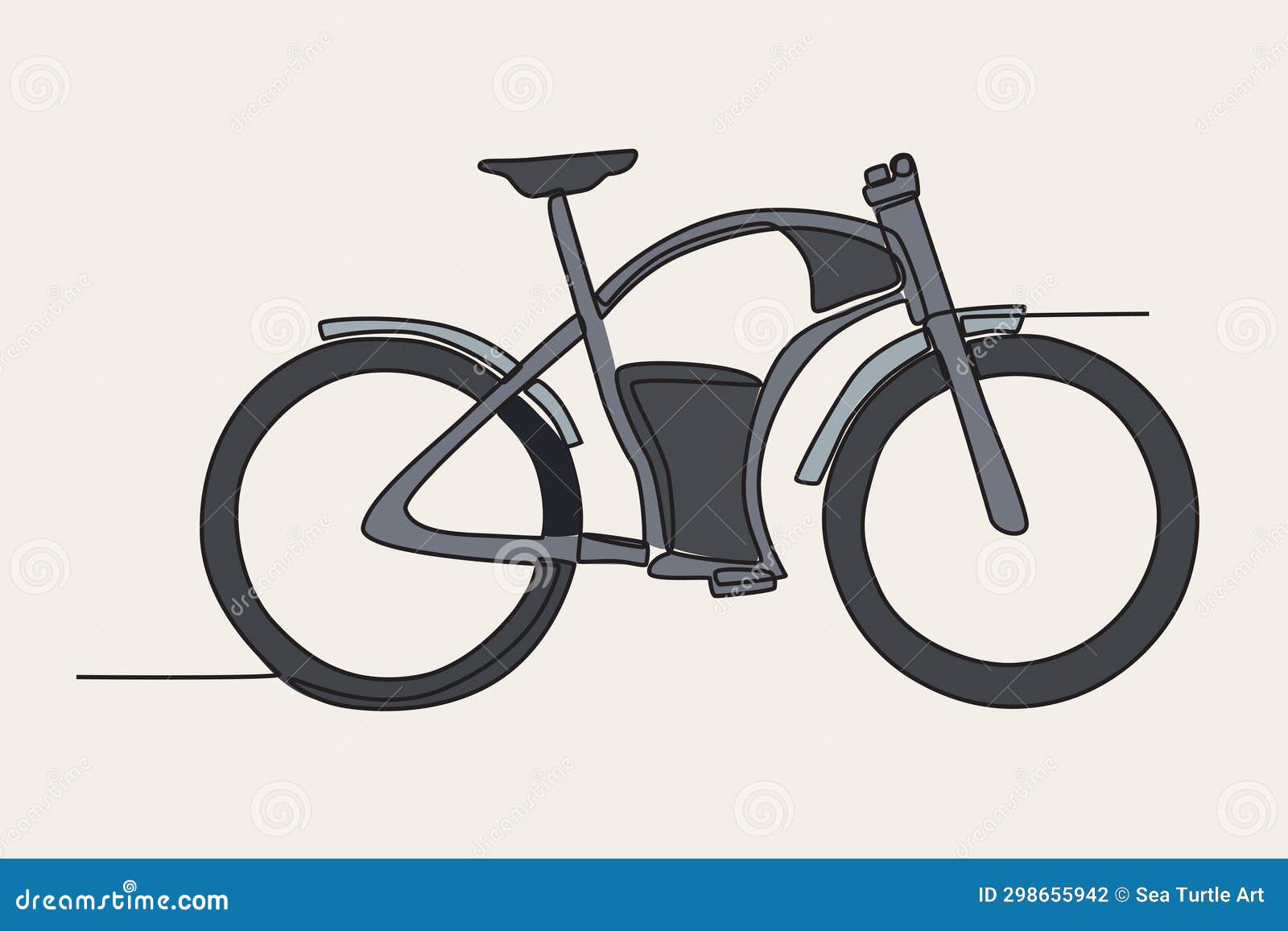 Color Illustration of an Electric Sports Bike Stock Illustration ...