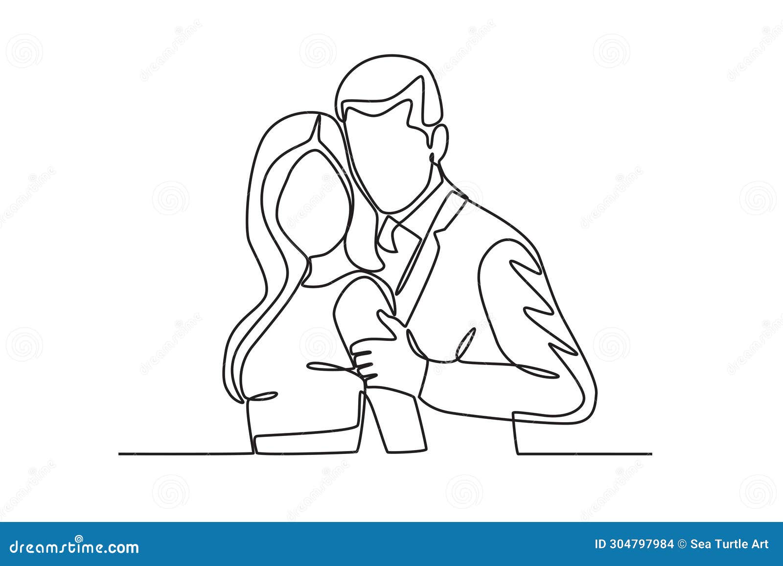 A couple making out stock illustration. Illustration of smile - 304797984