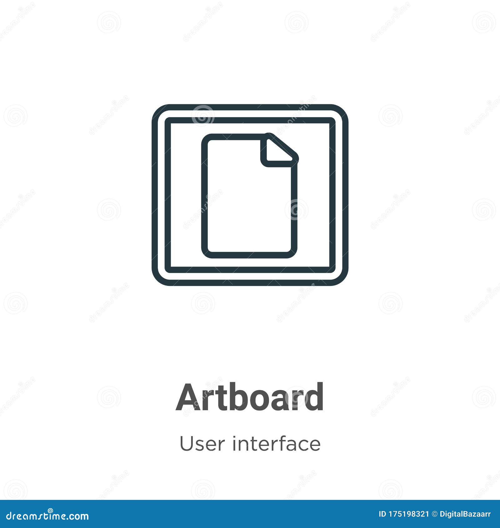 Artboard Outline Vector Icon. Thin Line Black Artboard Icon, Flat Vector Simple Element ...
