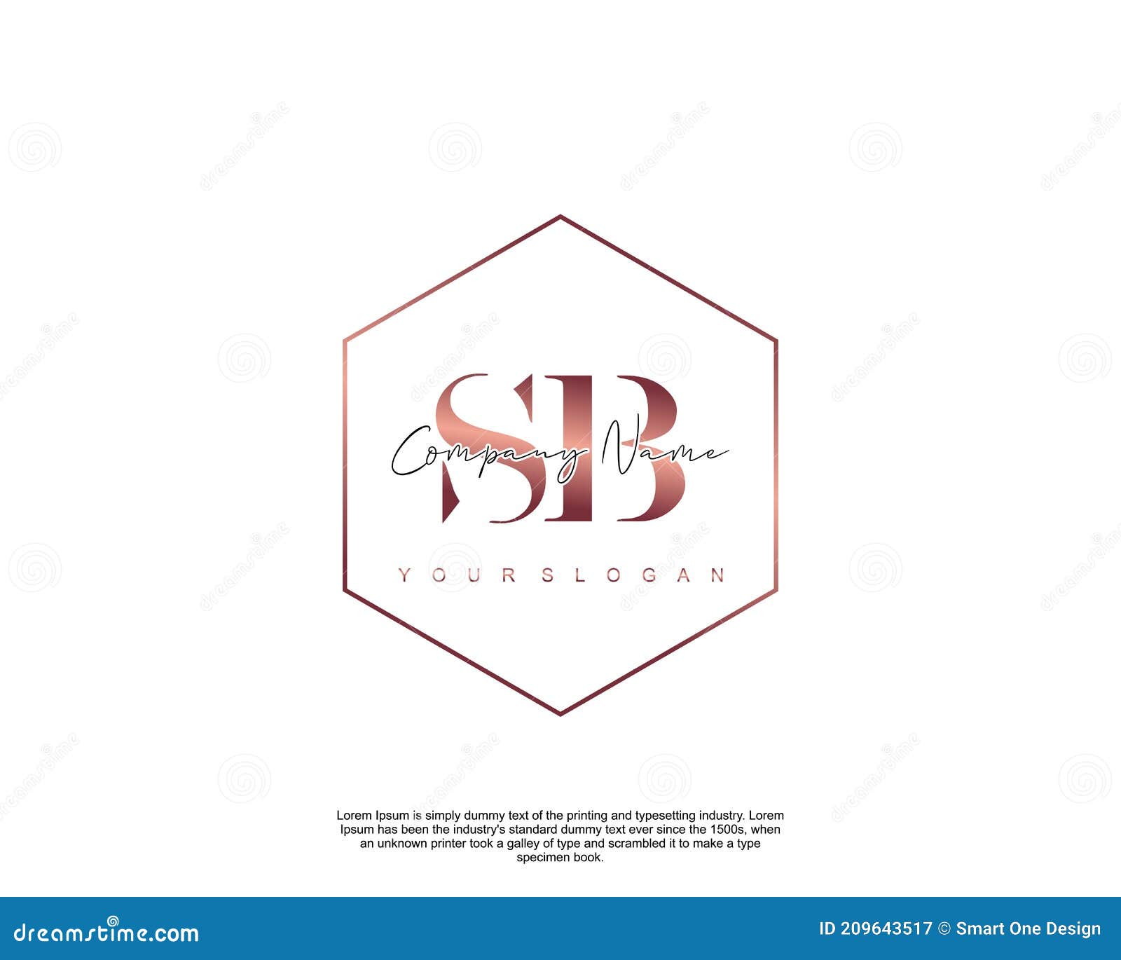 Initial Letter SB Beauty Handwriting Logo Vector Stock Vector ...