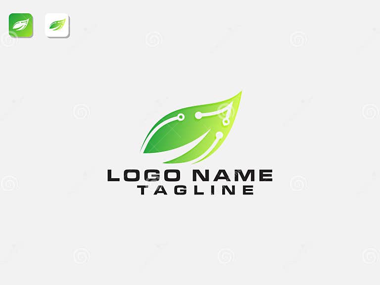Eco Tech Logo Design. Technology Logo. Leaf. Energy. Green Technology ...