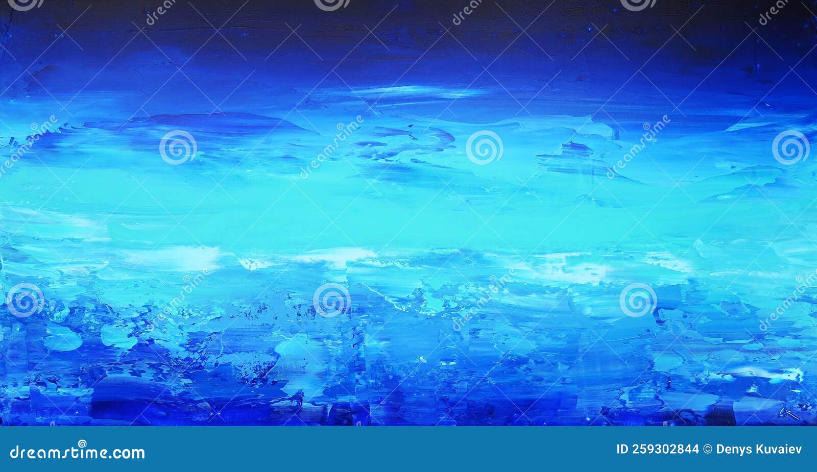 Arte Abstracto Pintar Aguas De Olas Azules Foto de archivo - Imagen de ...
