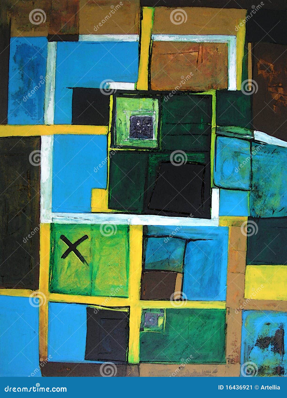 Arte Astratta Moderna - Illustrazione Originale Immagine Stock ...