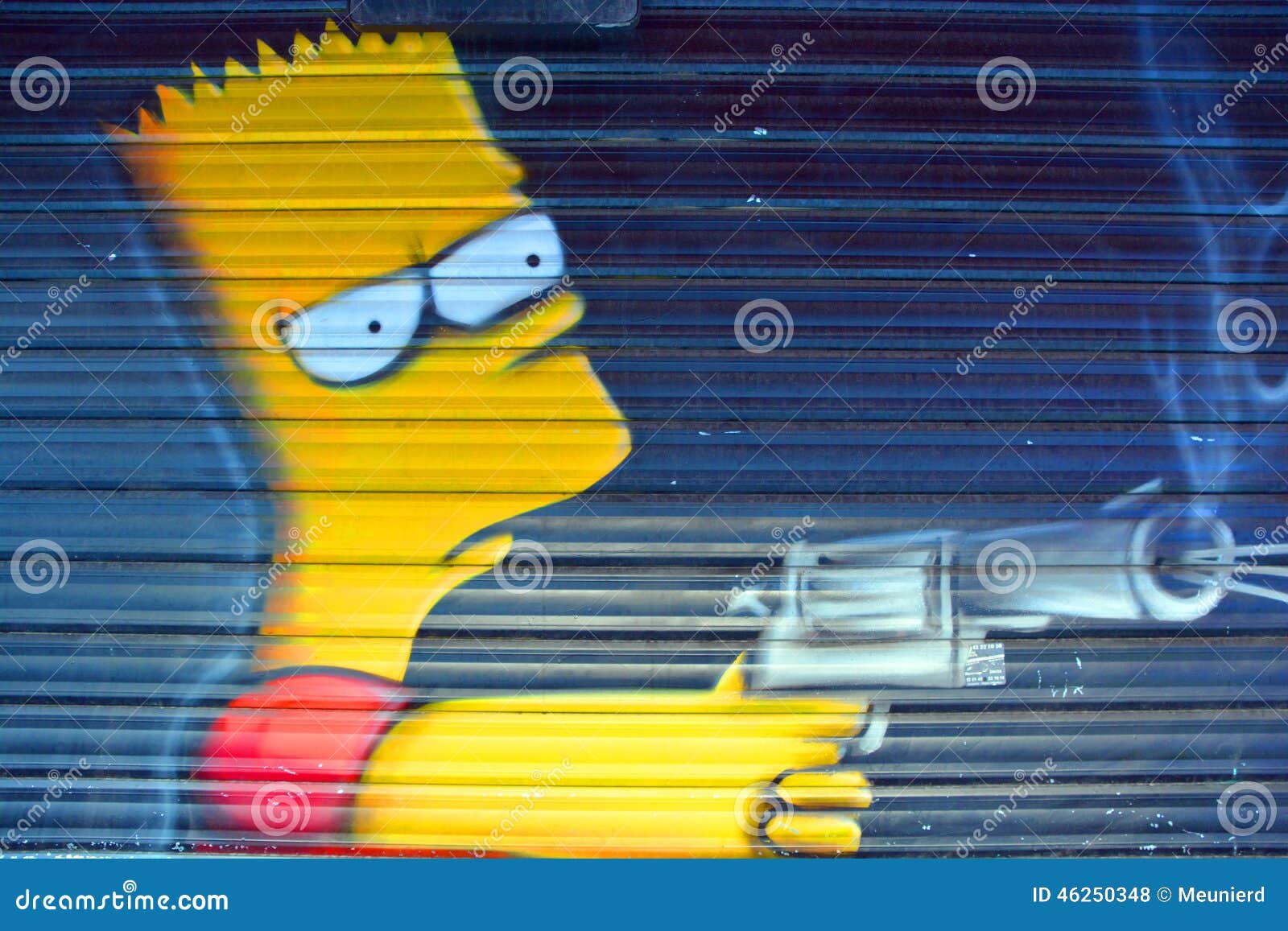 Arte Bart Simpson De La Calle Foto de archivo editorial - Imagen de ...