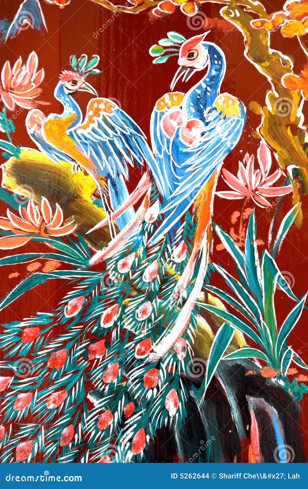 Arte Chinesa Da Parede Do Templo Ilustração Stock - Ilustração de ...