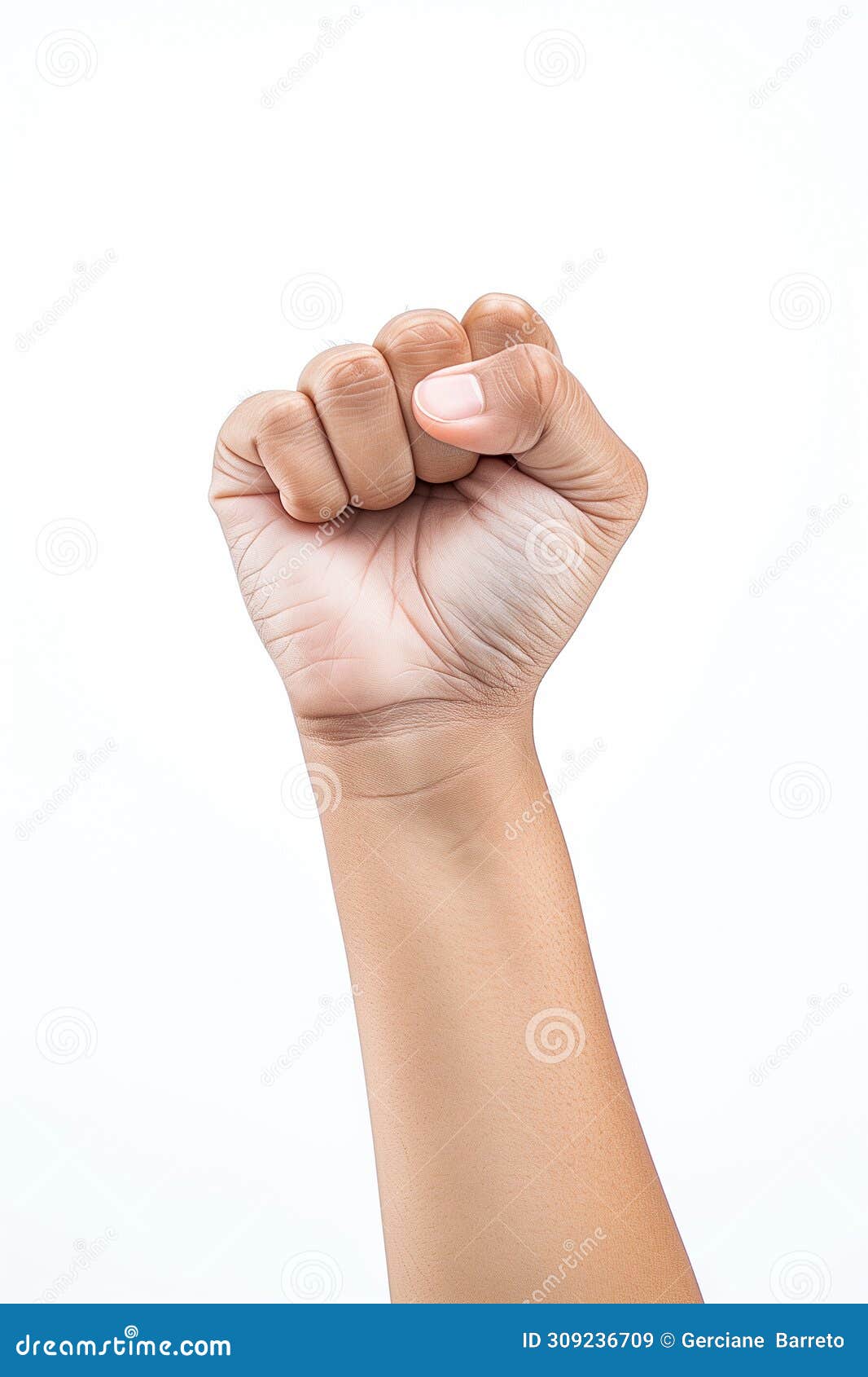 A Human Fist Raised in Victory Arte Com IA Stock Illustration ...