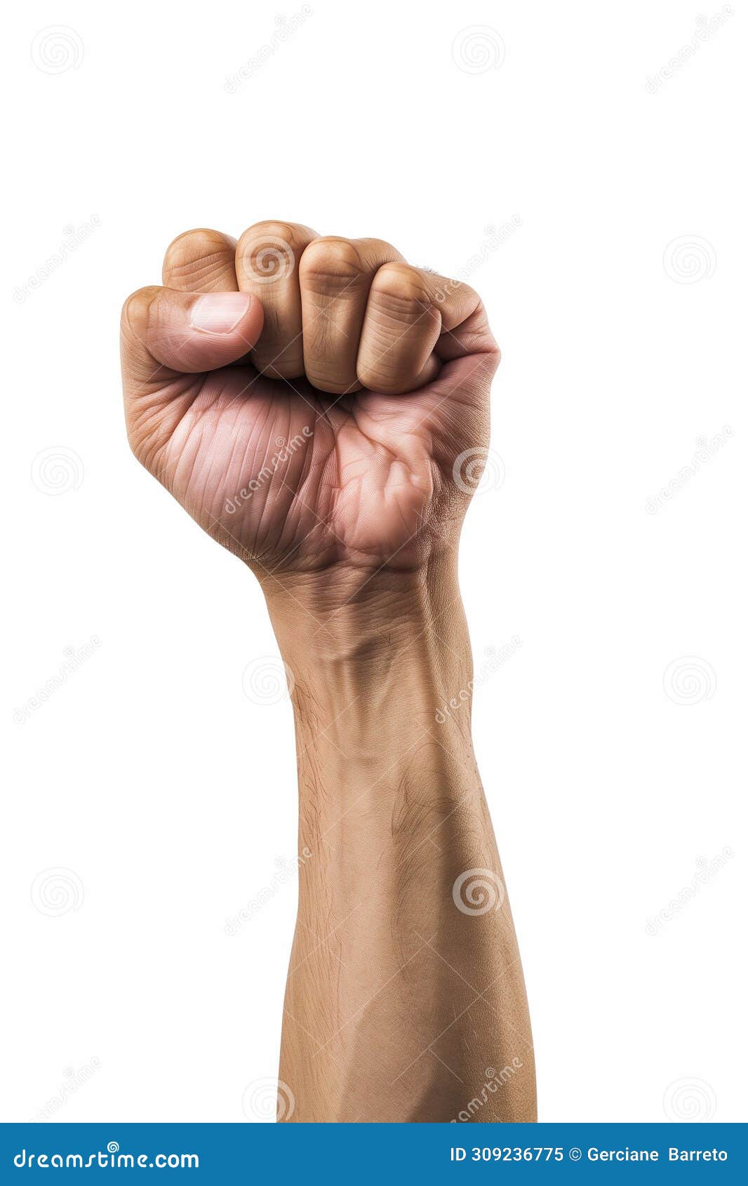 A Human Fist Raised in Victory Arte Com IA Stock Image - Image of ...