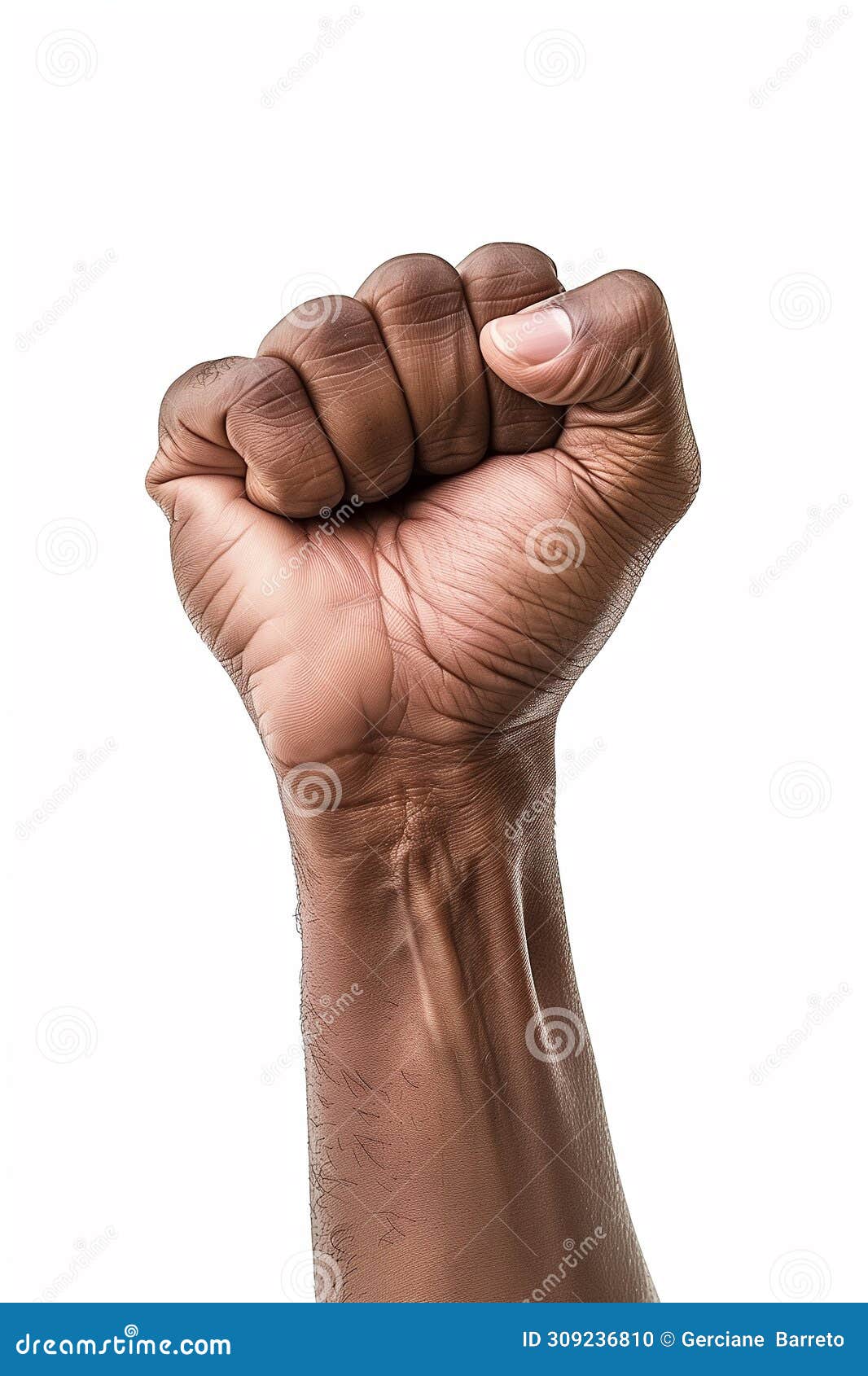 A Human Fist Raised in Victory Arte Com IA Stock Illustration ...