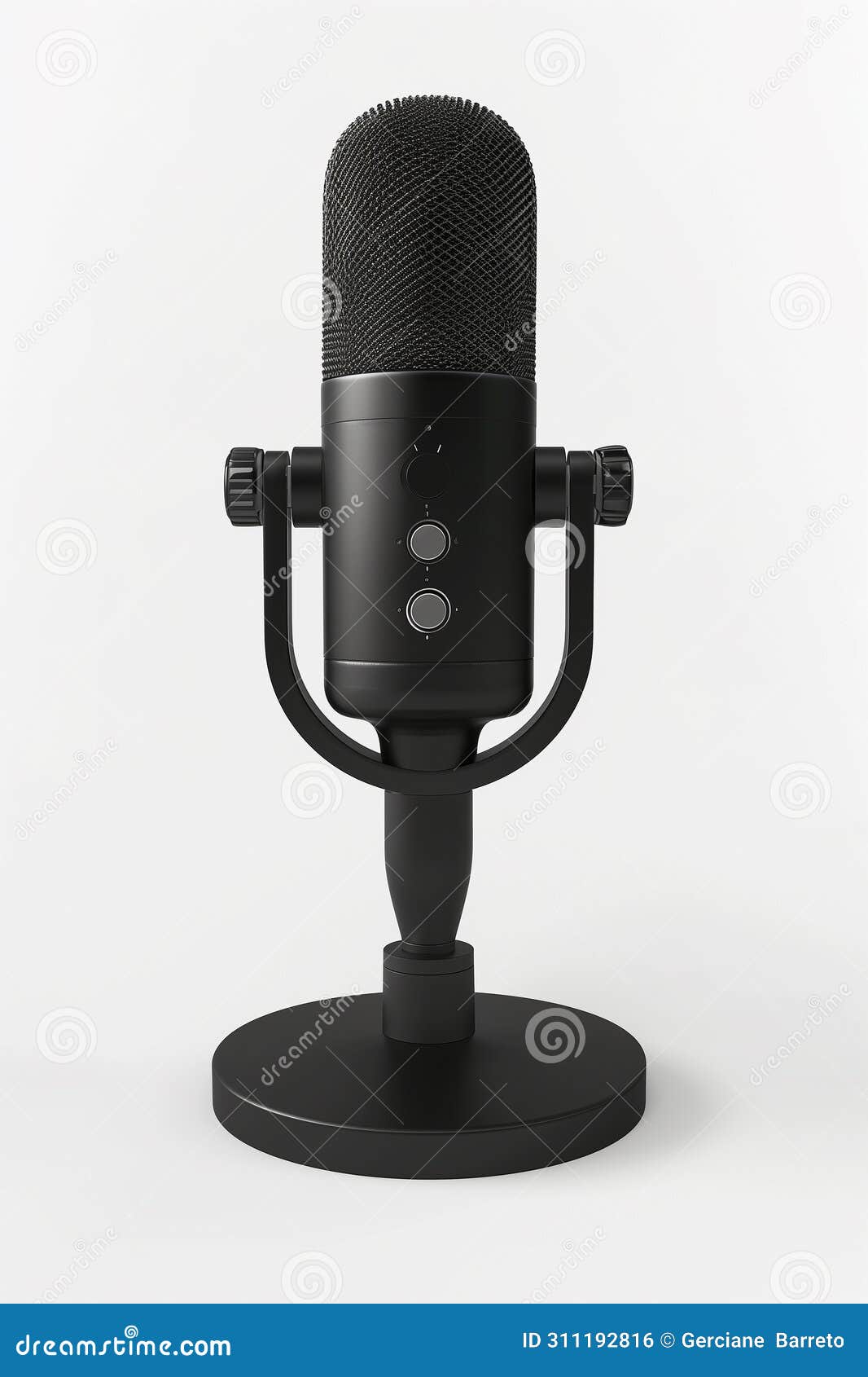 Black Lapel Microphone, Small and Discreet. Arte Com IA Stock Photo ...