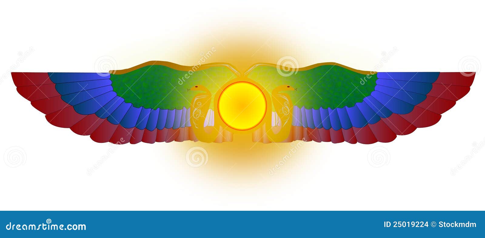 Arte Con Alas Del Vector Del Sol (RA) Stock de ilustración ...