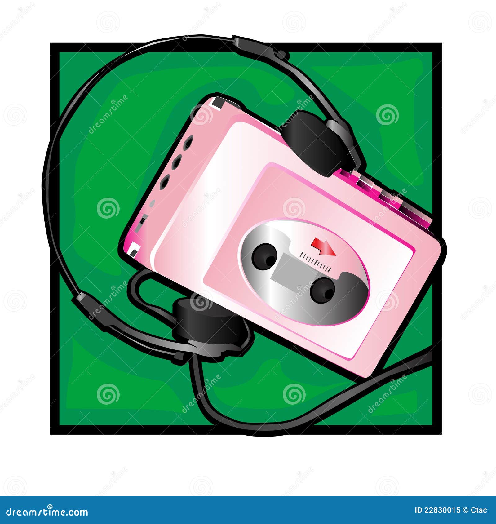 Arte de clip del walkman ilustración del vector. Ilustración de volumen ...