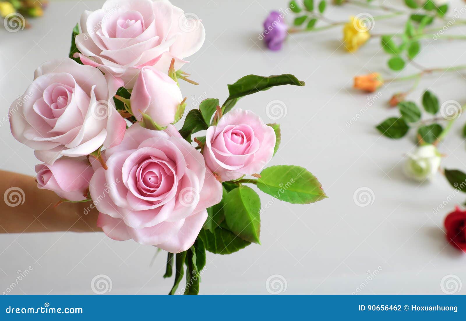 Arte De La Arcilla, Ramo De Flor De Las Rosas Foto de archivo - Imagen ...