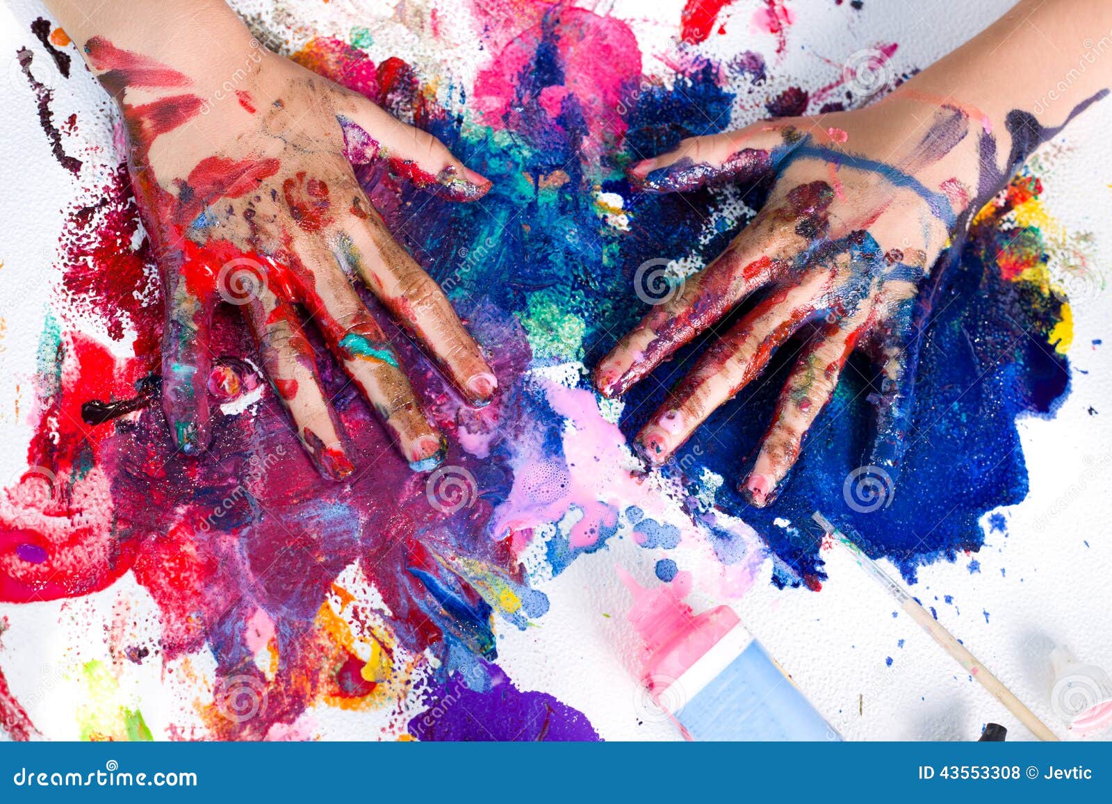 Arte De La Pintura De La Mano Foto de archivo - Imagen de colorido ...
