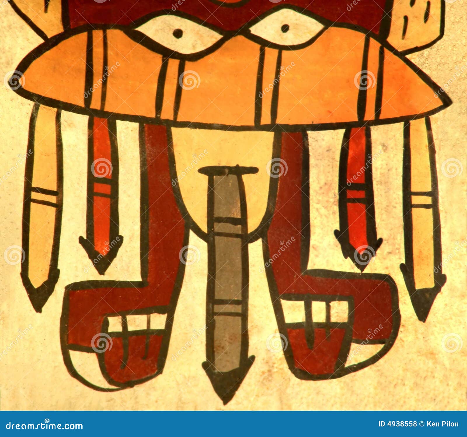 Arte De Nazca, 300-600AD Anticuado. Imagen Imagen: 4938558