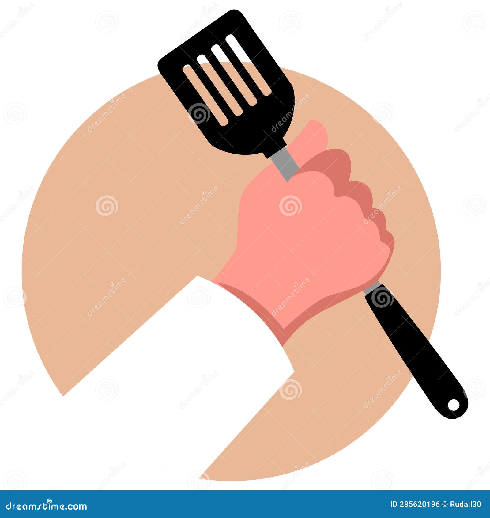 Arte De Un Clip De Una Mano Del Chef Sosteniendo Una Espátula ... Arte De Un Clip De Una Mano Del Chef Sosteniendo Una Espátula ...