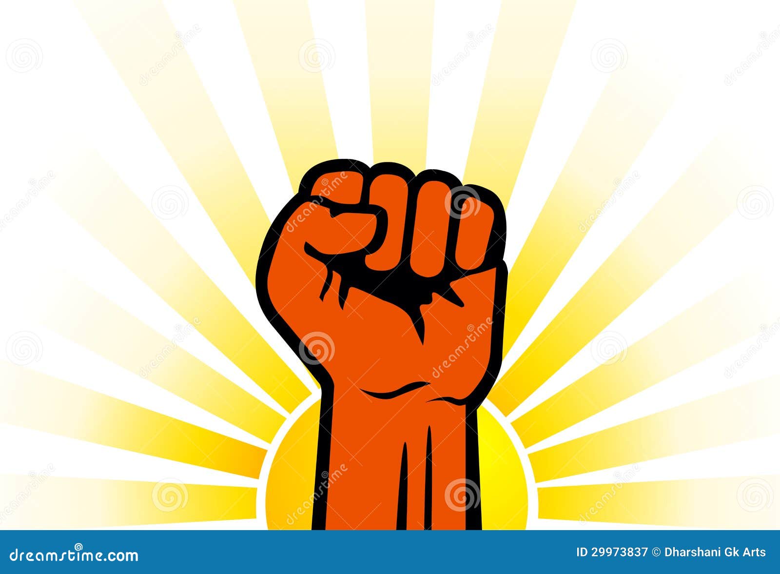 Mano del poder ilustración del vector. Ilustración de hombre - 29973837