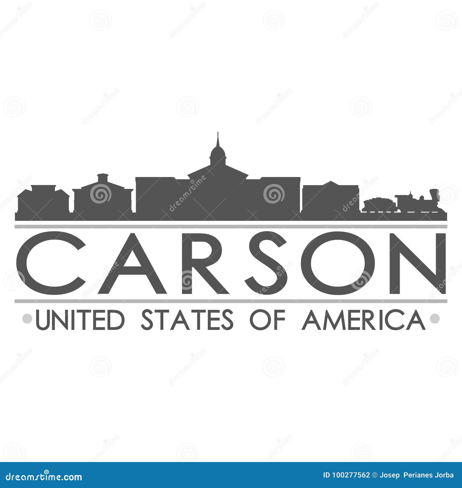 Arte Del Vector De Carson Skyline Symbol Design City Ilustración del ...