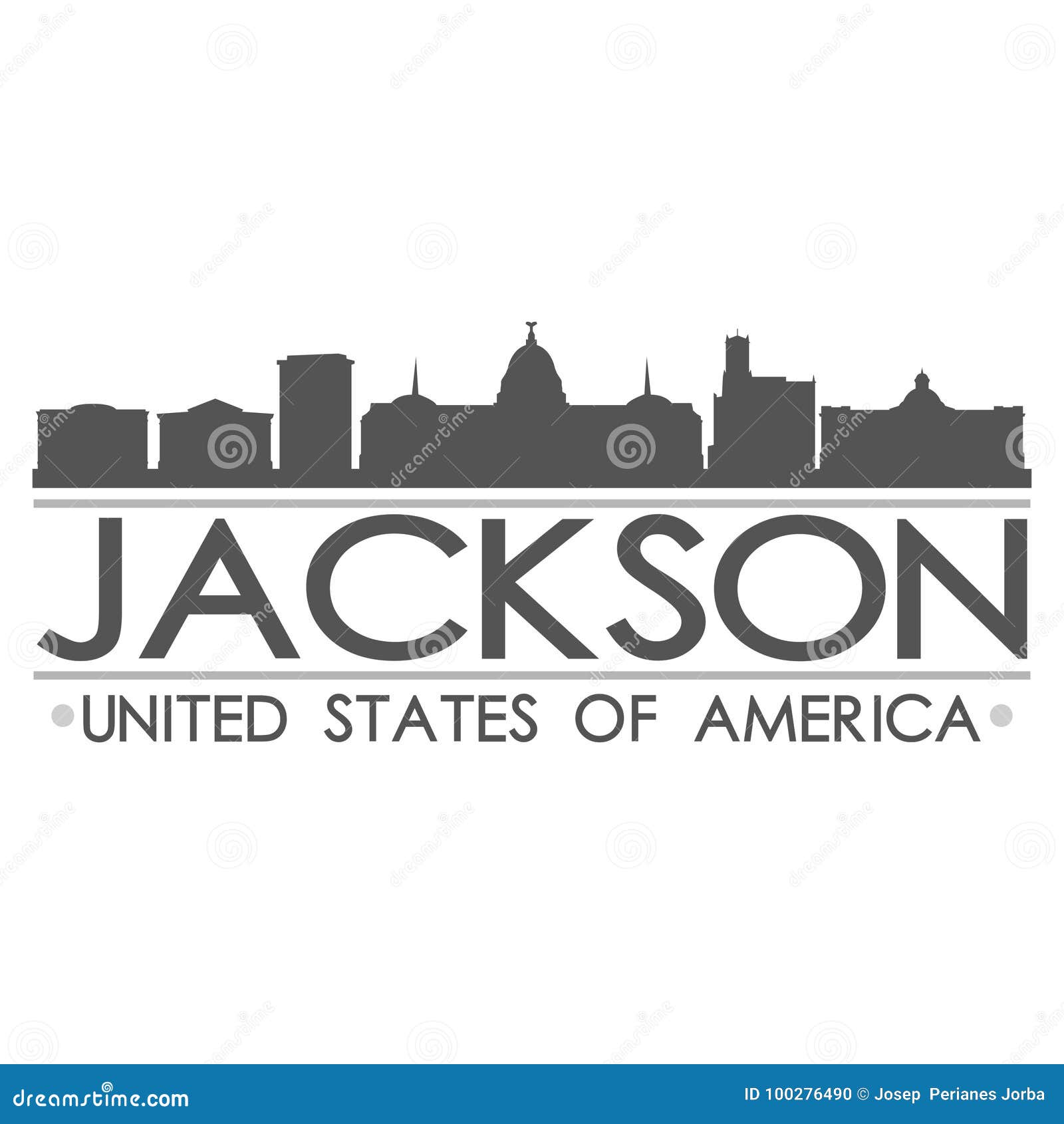 Arte Del Vector De Jackson Skyline Symbol Design City Ilustración del ...