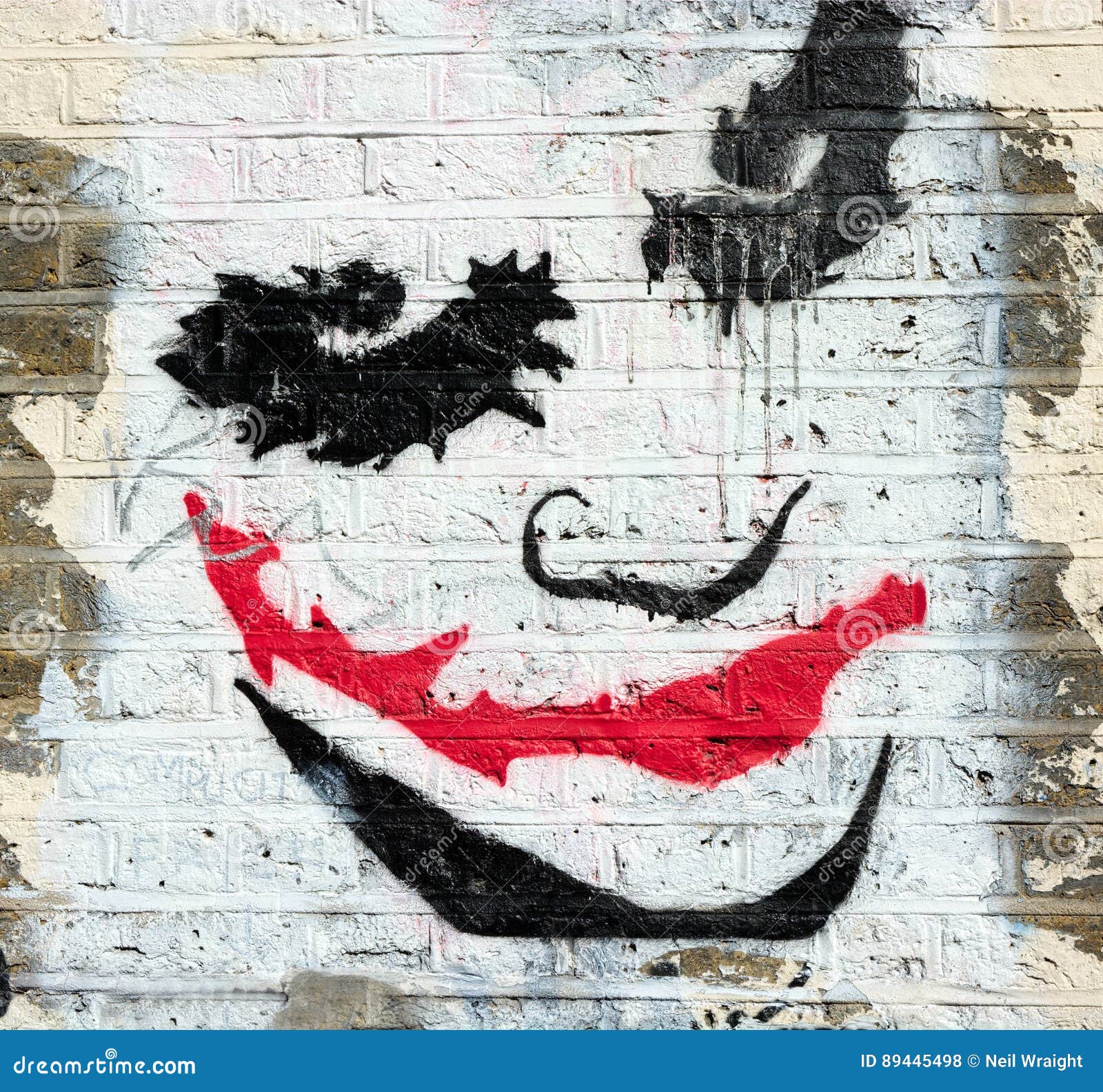 Arte Della Parete Il Burlone Fotografia Stock Editoriale - Immagine di ...