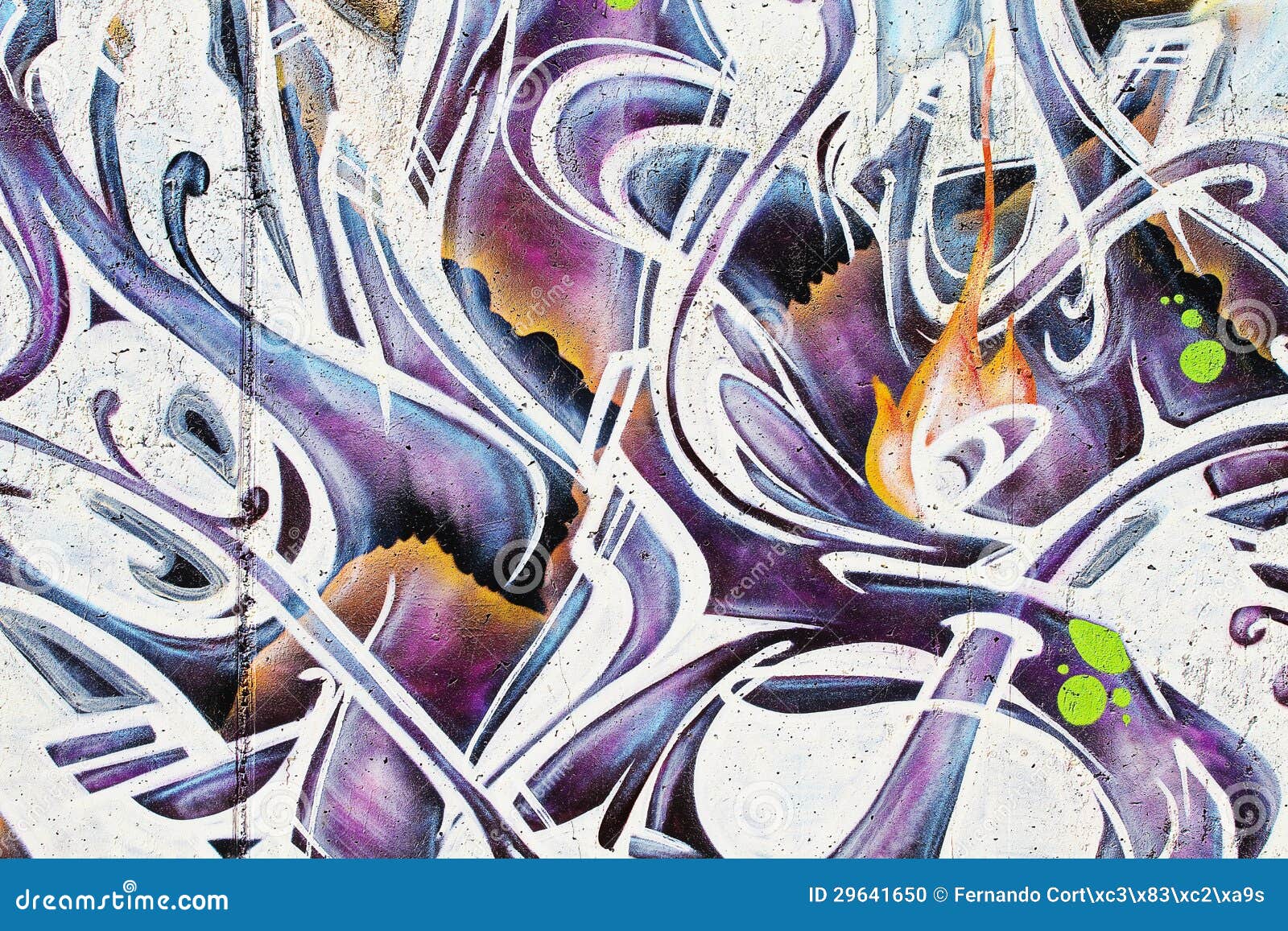 Arte Della Via, Segmento Di Un Graffito Urbano Sulla Parete Immagine ...