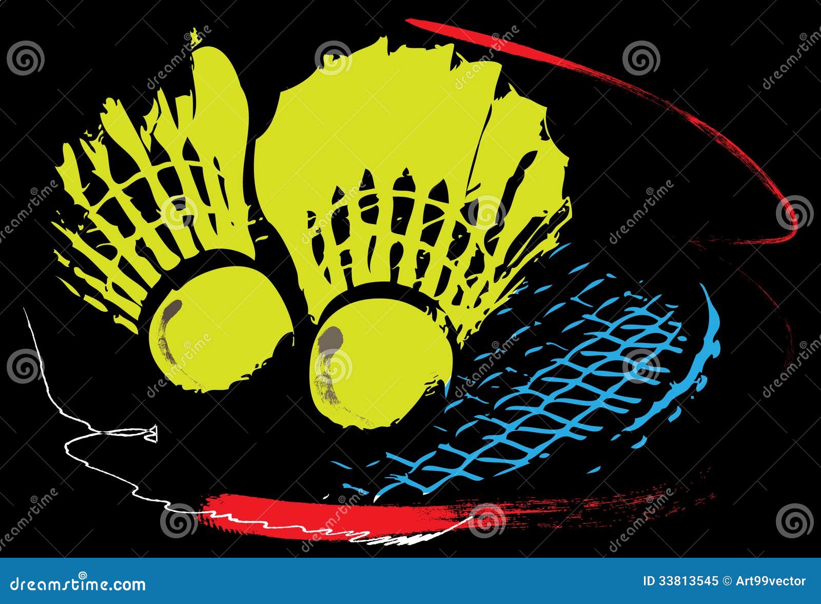 Arte di sport di volano illustrazione di stock. Illustrazione di ...
