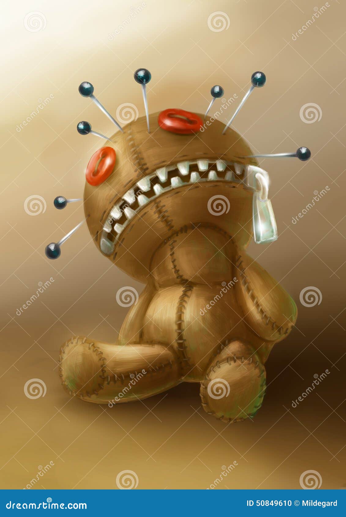 Arte Digital Da Boneca Do Vudu Ilustração Stock - Ilustração de ...