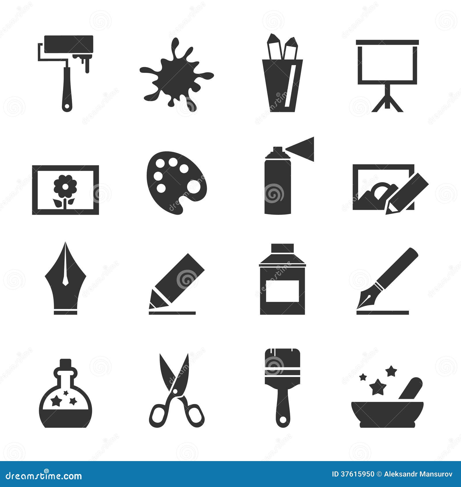 Arte icon4 ilustración del vector. Ilustración de pintura - 37615950