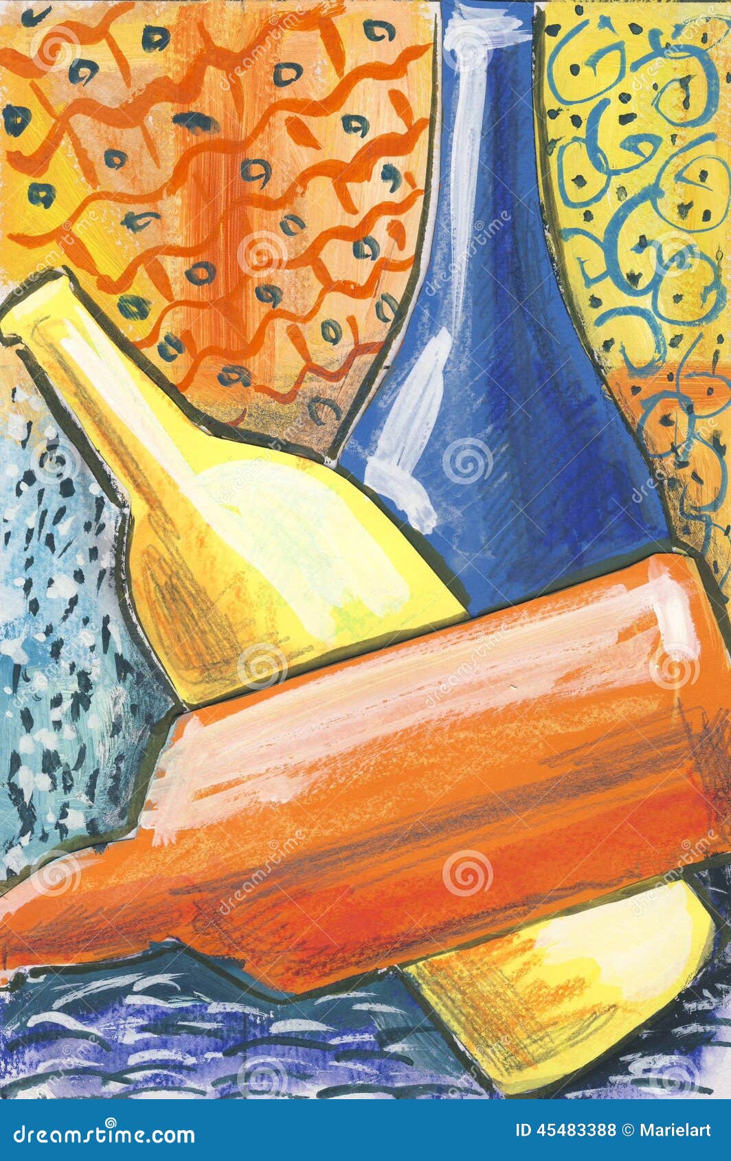 Arte moderno 1 stock de ilustración. Ilustración de negro - 45483388