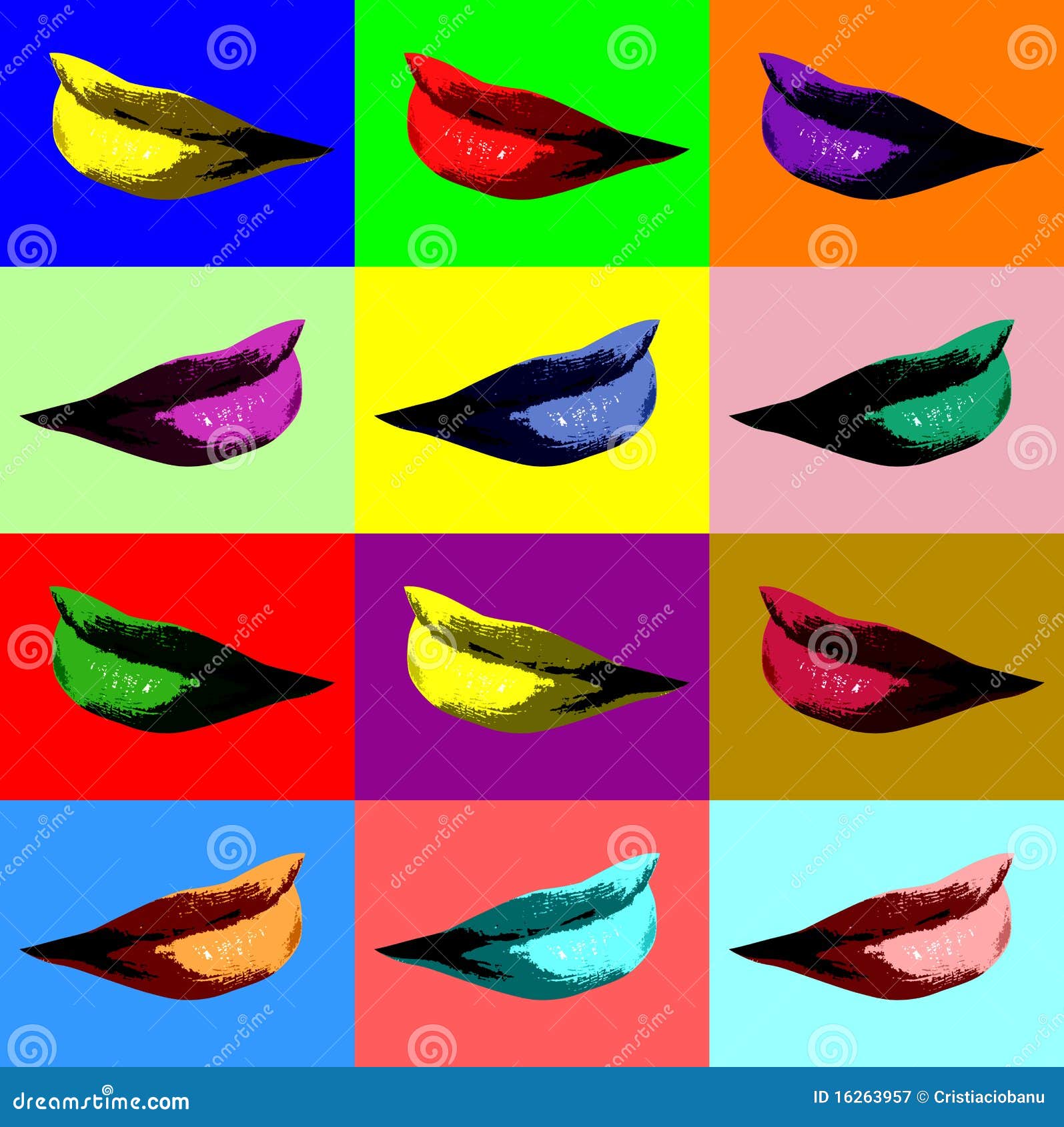 Arte Pop Atractivo De Los Labios Stock de ilustración - Ilustración de ...