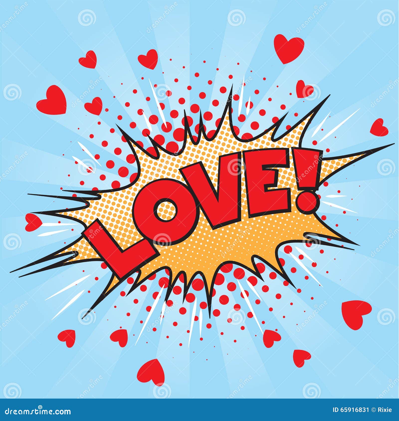 Arte pop del amor ilustración del vector. Ilustración de estilo - 65916831